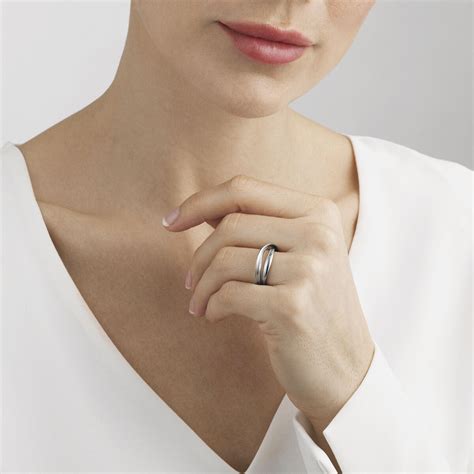 Möbius Sterling Silver Double Ring For Women Georg Jensen