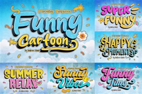 Funny Cartoon Text Effect Design Cuts
