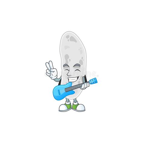 Gemmatimonadetes Cartoon Character Style Plays Music With A Guitar