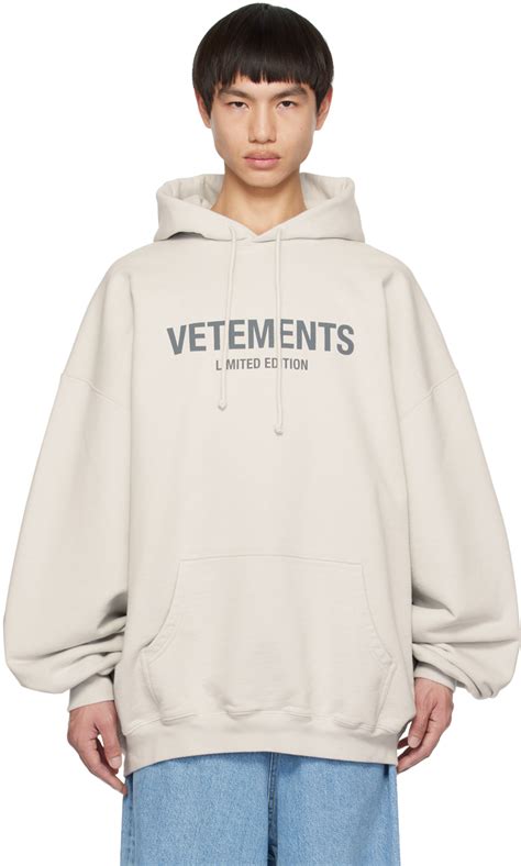 Vetements Gray Limited Edition Hoodie Vetements