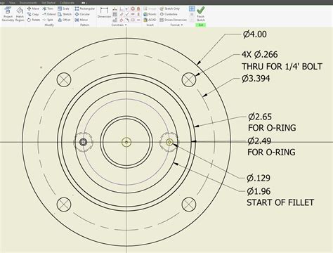 solved making sketched circle a construction in inventor drawing