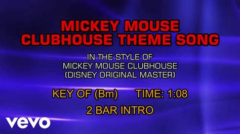 Mickey Mouse Clubhouse Theme Song Karaoke Chords Chordify