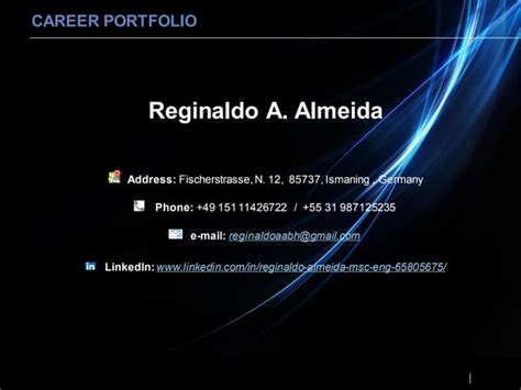 Reginaldo Almeida Career Portfolio June 2019 Ppt