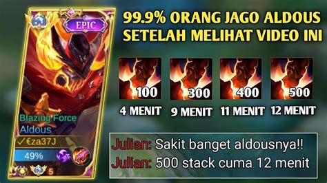 ALDOUS 500 STACK CUMA 12 MENIT INI TUTORIALNYA ALDOUS BEST BUILD