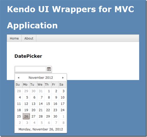 Kendo Datepicker Wrapper For Aspnet Mvc Helping Ninja Technologists