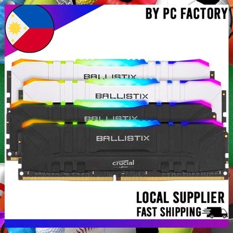 crucial ballistix rgb ram 32gb 16gb 8gb 3600mhz 3200mhz ddr4 white