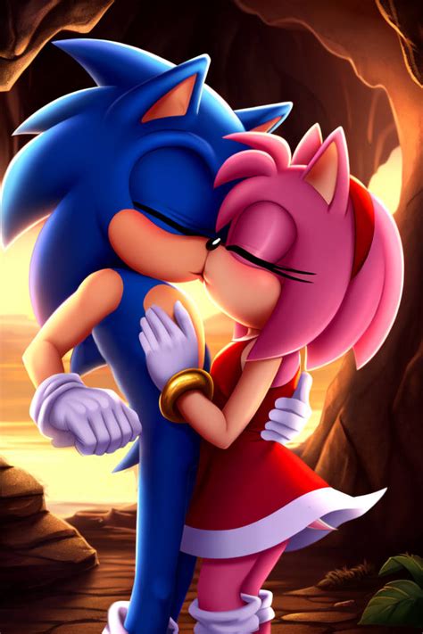 [request] Sonic And Amy Kissing By Repxar On Deviantart