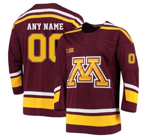 Minnesota Golden Gophers Custom Vapor Patch College Hockey All Maroon