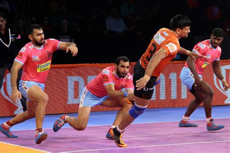 Pkl 2018 U Mumba Hammer Jaipur Pink Panthers 48 24 Register First Win