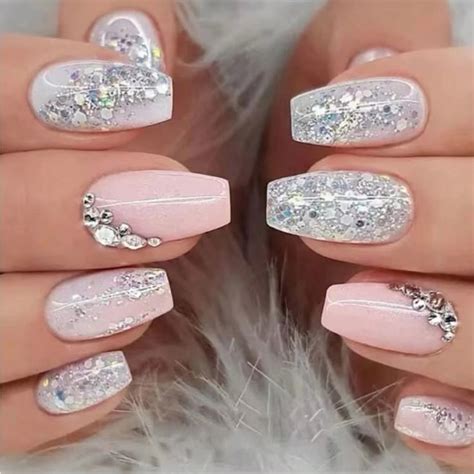 24pc Nail Acrylic Set 💅 Nail Art Acrylic Nail Tips Cute Summer Nail Designs