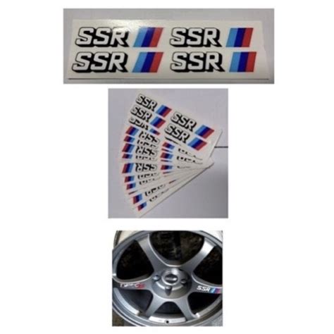 Real Stock Ssr Sport Rims Sticker Ssr Racing Sticker Sport 4 In 1