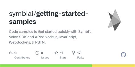 GitHub Symblai Getting Started Samples Code Samples To Get Started