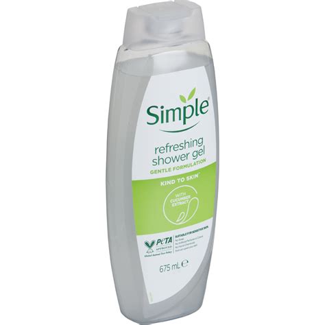 Simple Refreshing Shower Gel 675ml | Wilko