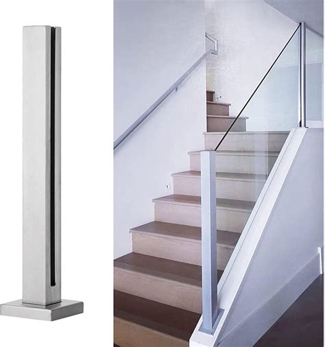 Deck Railing Post For Glassplasticwood Panel 1012mm Stainless Steel