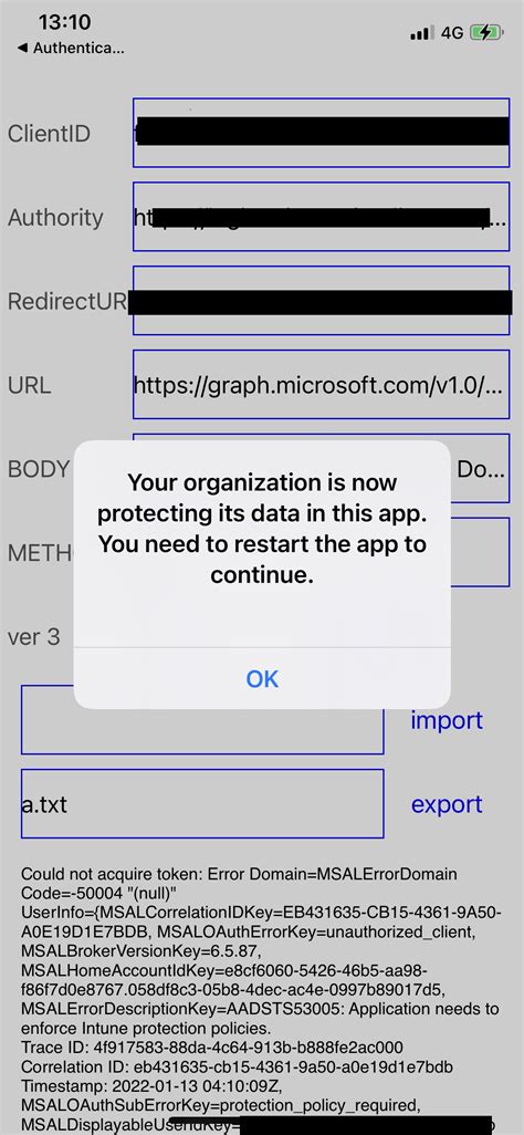 Ios How To Get An Access Token After Receiving The App Protection