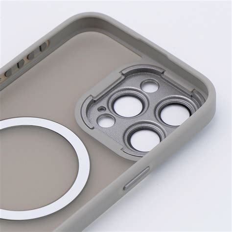 Etui Do MagSafe Do IPhone 15 Pro Max Hybrid Matte Lens Pro Tytanowe