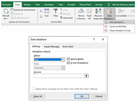 Sử Dụng Data Validation Trong Excel
