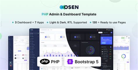 Osen Php Admin And Dashboard Template By Coderthemes Themeforest