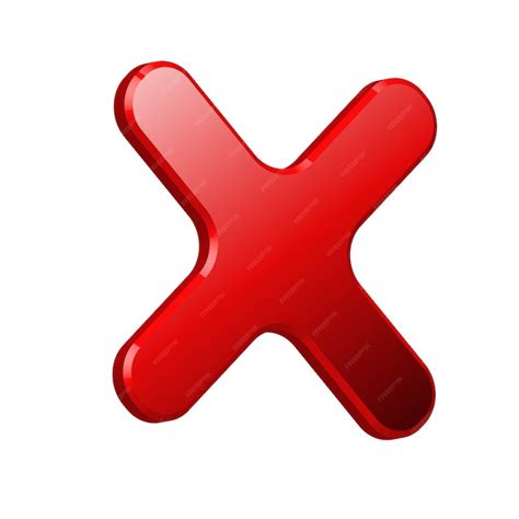Premium Vector Red Cross Mark 3d Icon