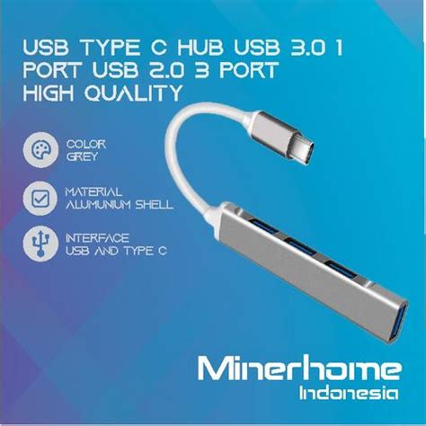 Promo Usb Type C Hub Usb Port Usb Port High Quality Miner Home Tokopedia