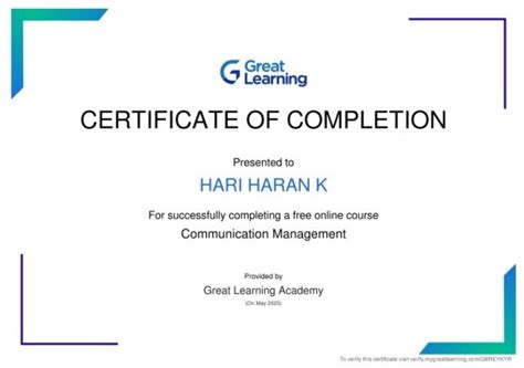 Hari Haran K On Linkedin Greatlearningacademy Greatlearning Glacertificate