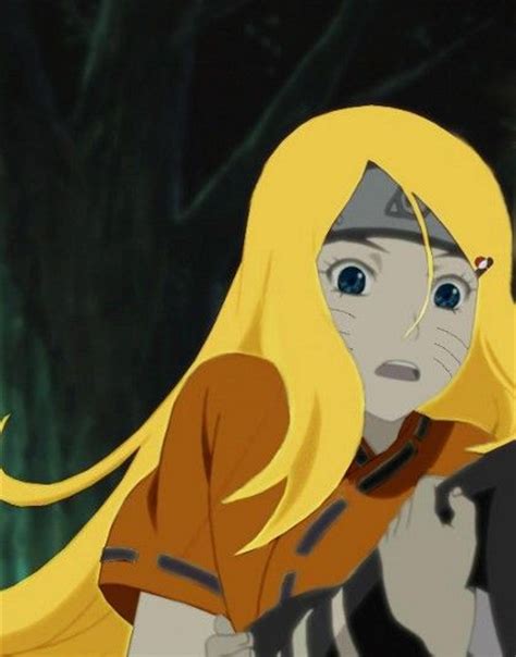 Naruko Uzumaki Kushina With Blonde Hair And Whisker Marks Sasuke