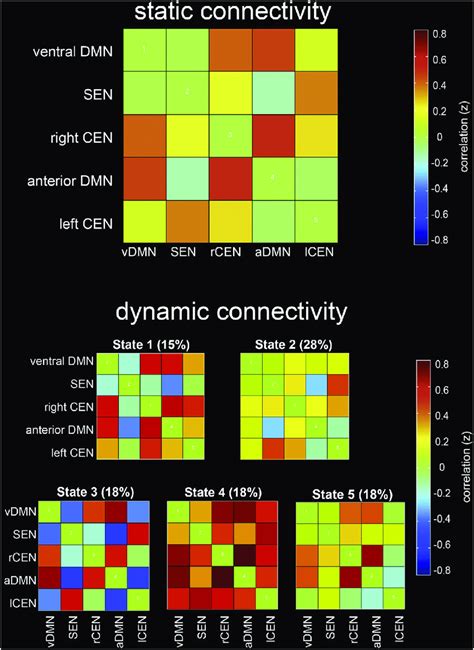 Static Top And Dynamic Bottom Restingstate Functional Connectivity