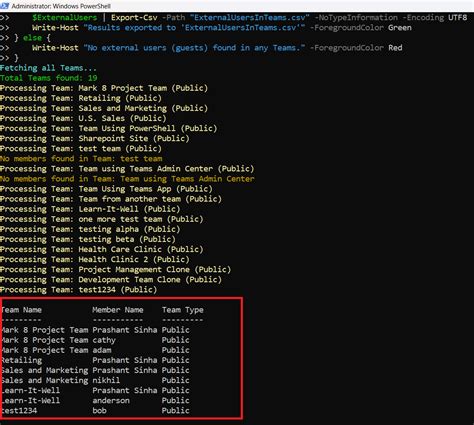 Fetch External Users In Microsoft Teams Using Graph Powershell