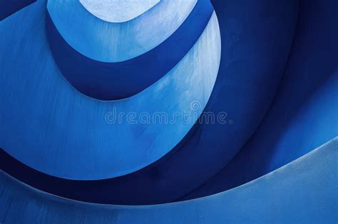 Abstract Modern Architecture Creating Curved Blue Shapes Stock Illustration Illustration Of