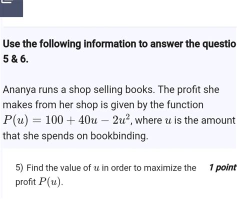Use The Following Information To Answer The StudyX