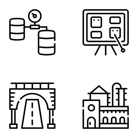 Set Of Trendy Linear Icons Vector Art At Vecteezy