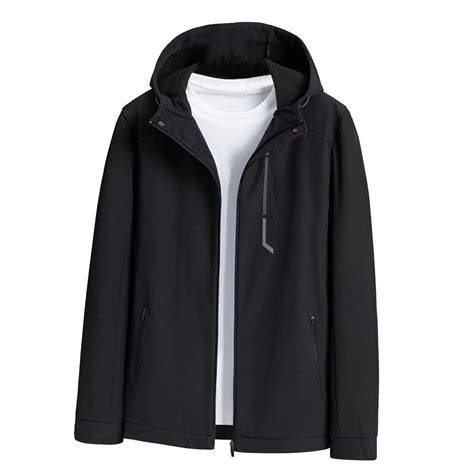 Njoeus Mens Womens Warm Fleeces Lined Hooded Jacket Soft Shells Hoodies Waterproof Jackets