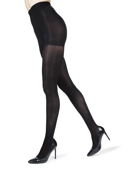Womens Shimmer Lurex Backseam Opaque Nylon Tights