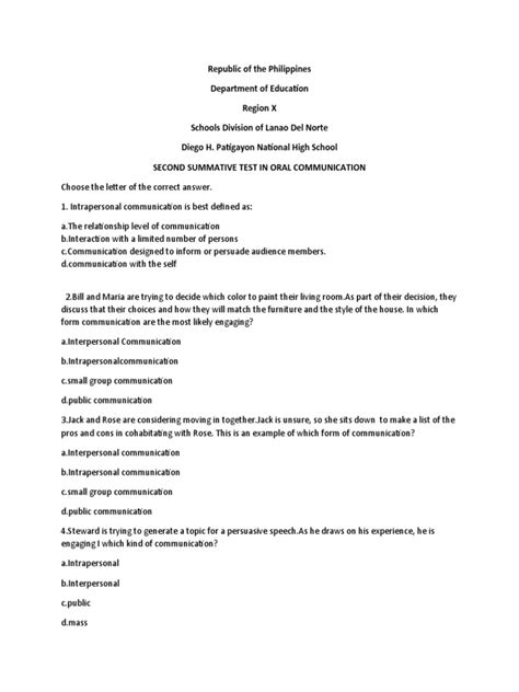 Oral Communication Pdf Communication Human Voice