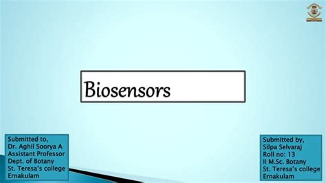 Biosensorscomponentstypes Applications And Gmo Biosensors Pptx