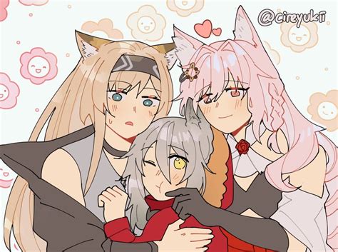 Projekt Red Pozyomka And Horn Arknights Drawn By Yukii Danbooru