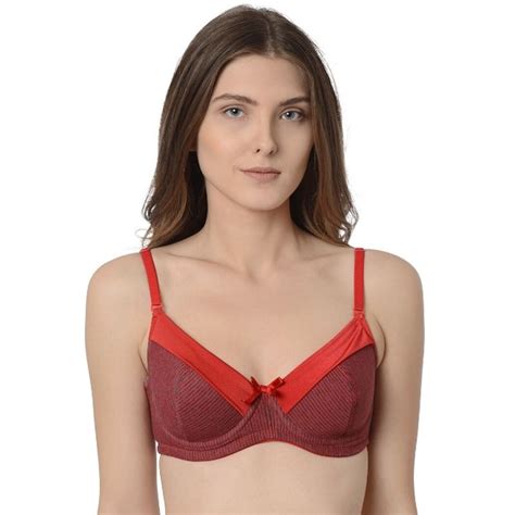 Buy Da Intimo Lightly Padded Bra Red Online
