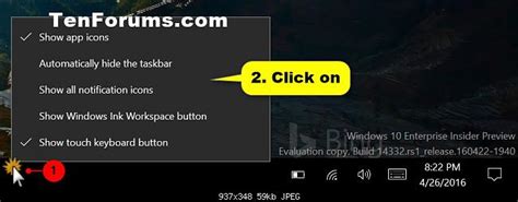Hide Or Show App Icons On Taskbar In Tablet Mode In Windows Tutorials