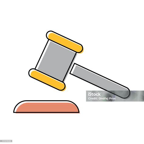 판사 해머 아이콘 법률 경매 기호 Gavel 정의 기호 벡터 일러스트 레이 션 버튼 개념에 대한 스톡 벡터 아트 및 기타 이미지