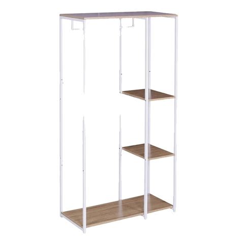 Етажерка за дрехи ПДЧ Бяло Кафяво Emag Bg