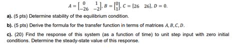 Solved Consider A 2 Nd Order Lti Dynamic System Given By