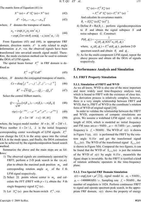Research On Doa Estimation Of Multi Component Lfm Signals Based On The Frft
