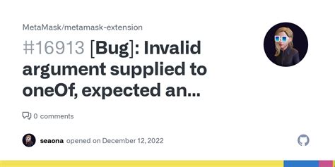 Bug Invalid Argument Supplied To Oneof Expected An Array · Issue