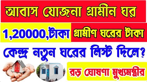 100 দিনের কাজের টাকাআবাস যোজনা টাকা সুখবর100 Dinner Kajer Taka Awas