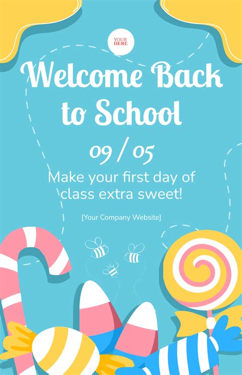 Free Welcome Back To School Poster Template To Edit Online