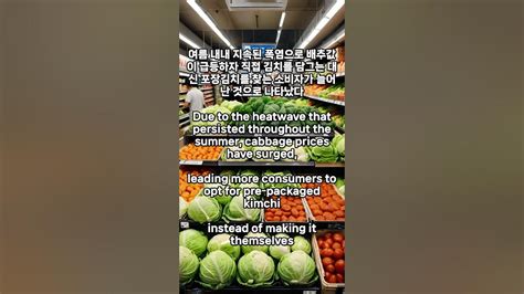 포장김치 생활영어 뉴스영어 Youtube