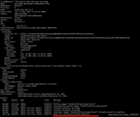 Kubernetes问题整理kubelet Back Off Restarting Failed Container Kuber Csdn博客