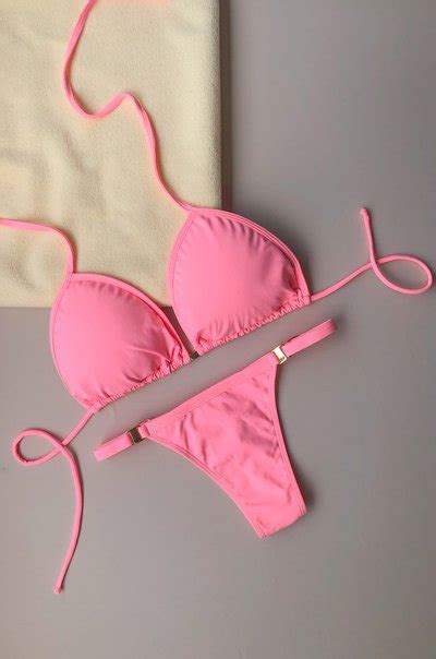 Conjunto De Biquíni Cortininha E Tanga Regulagem Fio Duplo Coral Flúor