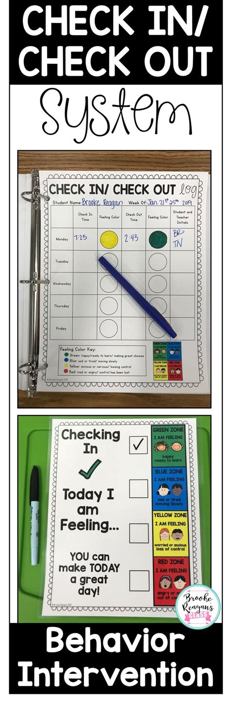 Check In Check Out Positive Behavior Pbis Emotions Emotional