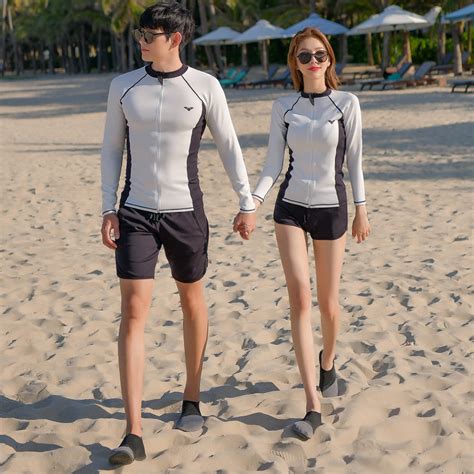 하나비치 국내제작 루시퍼 커플 래쉬가드 세트